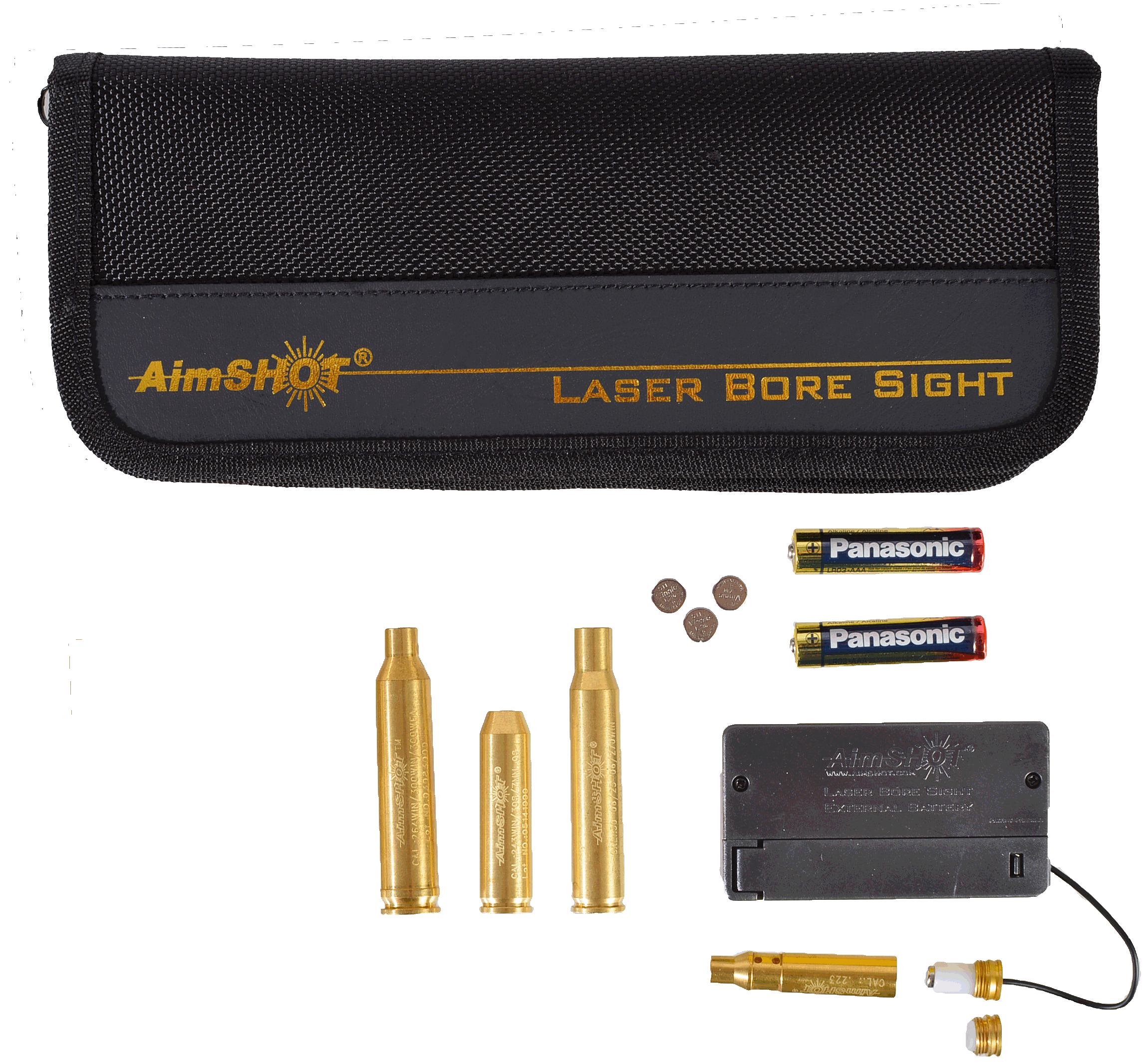 Custom Rifle Bore Sight Kit with 3 arbors - Red | AimShot