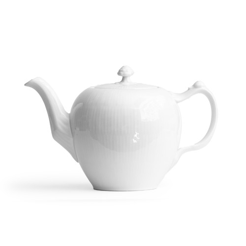 White Fluted Teapot 100cl | La Maison Rose