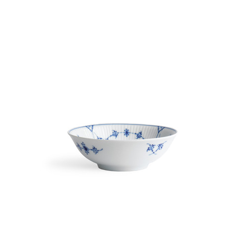 Blue Fluted Plain Compote Bowl 35cl | La Maison Rose
