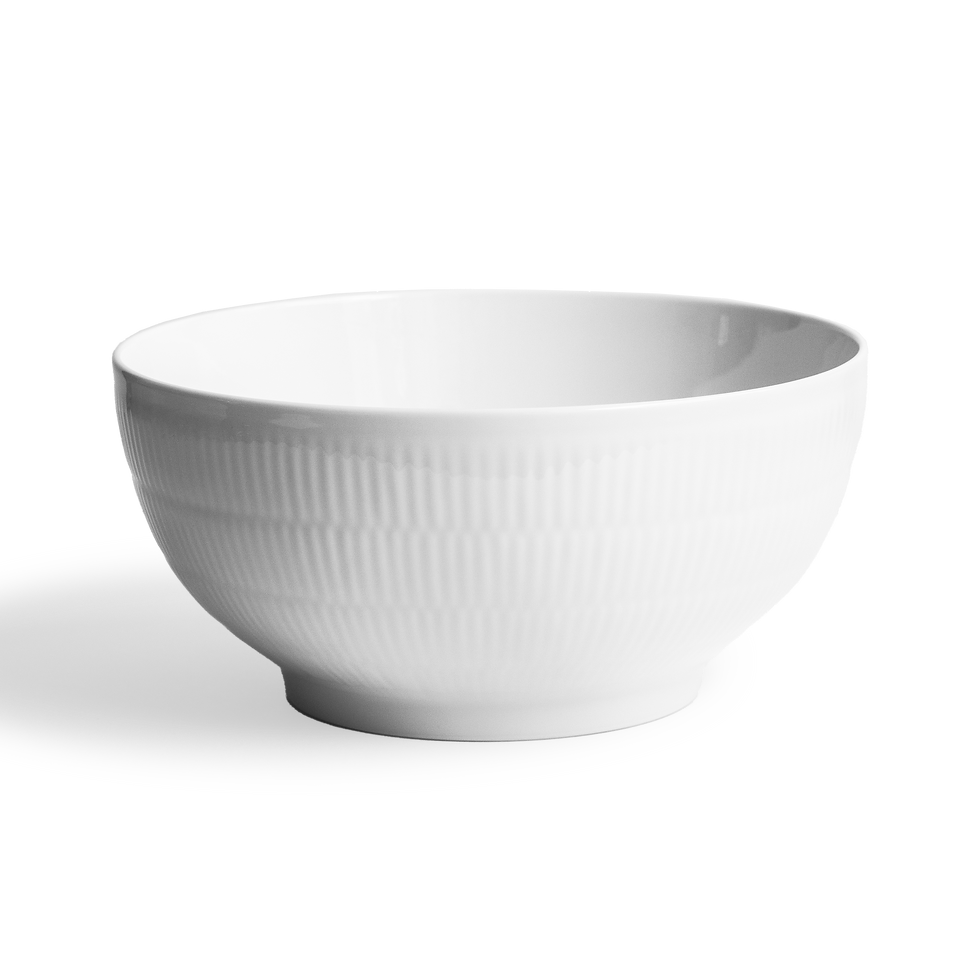 White Fluted Bowl 310cl | La Maison Rose