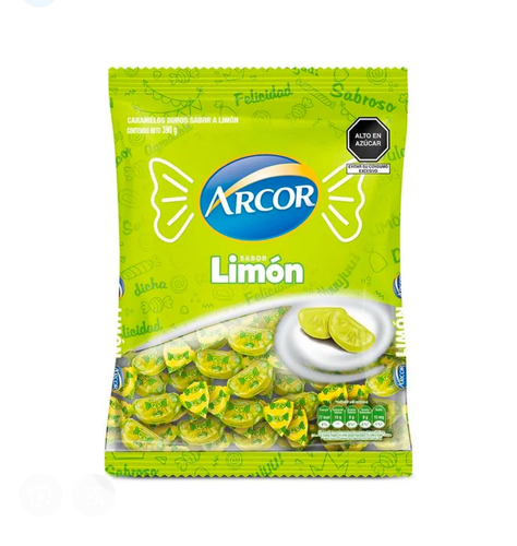 ARCOR - HARD LEMON CANDIES CARAMELS , BAG X 100 UNITS | Alaska Latin Pantry