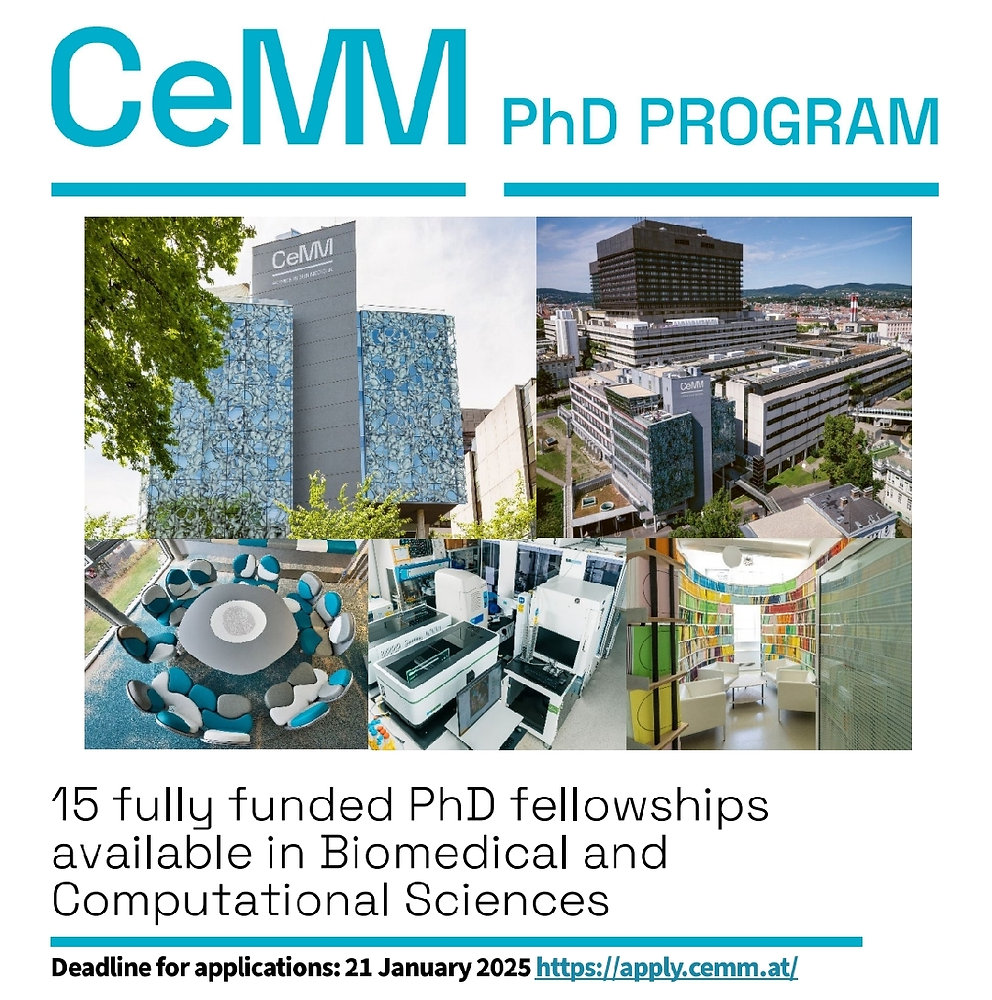 2025 CeMM International PhD Program in Molecular Technologies and ...