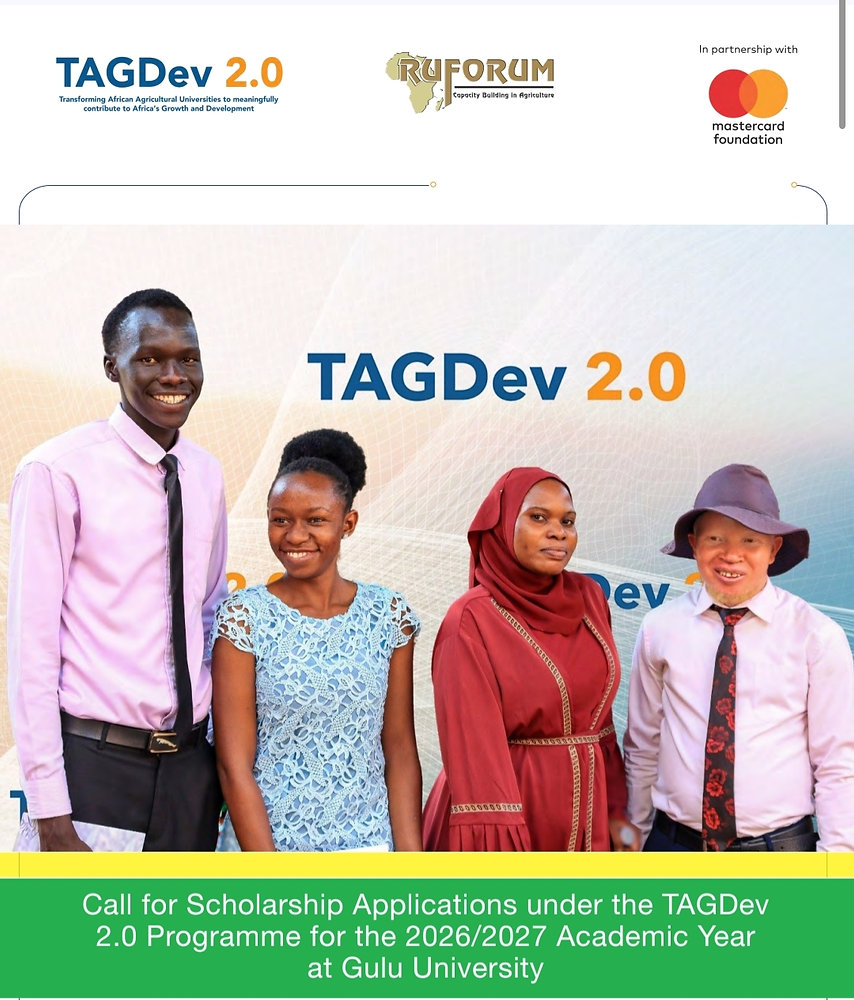TAGDev 2.0 Scholarship 2026/2027 at Gulu University, Uganda | Fully ...