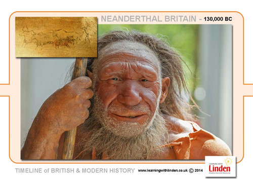 Neanderthal A4 Timeline Plate | Learning with Linden
