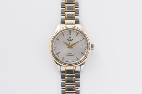 Tudor Ladies Two Tone 12303 Factory Diamonds | TimeMerchants