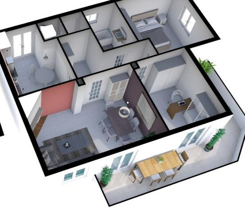 3d Plan as built - Pianta 3d esistente +8 render views | RENDERING PLAN