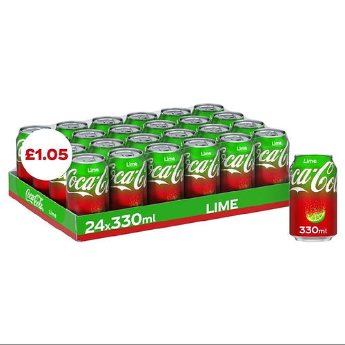 Coca Cola Lime - 24 x 330ml Cans - Coke Lime | RM Wholesale