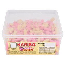 HARIBO Rhubarb & Custard Chewy Sweets Tub 810g | RM Wholesale