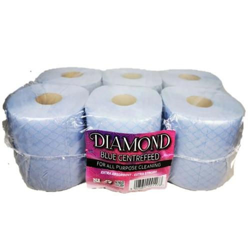 Diamond Blue Value Centrefeed Paper Tissue - 6 Roll Pack | RM Wholesale