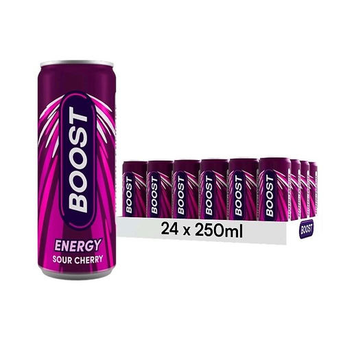 Boost Energy Sour Cherry - 24 x 250ml Cans | RM Wholesale