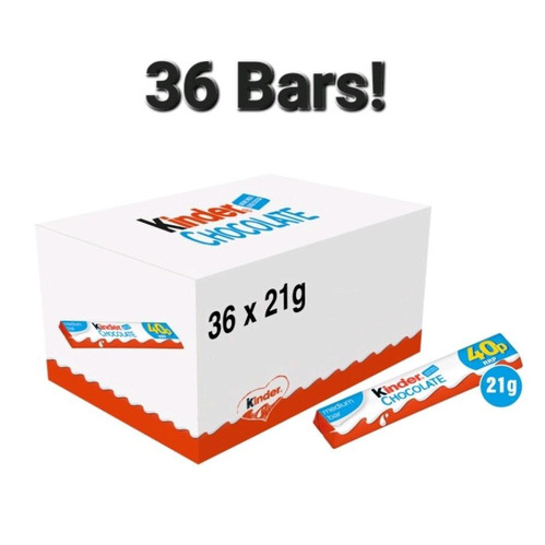 Kinder Medium Chocolate Bars - 36 Packs | RM Wholesale