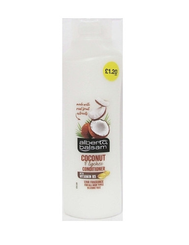 Alberto Balsam Coconut Conditioner PM - 6x350ml | RM Wholesale