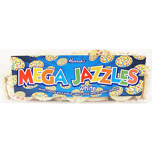 Hannah's Mega Jazzles White Chocolate Candy 120x | RM Wholesale