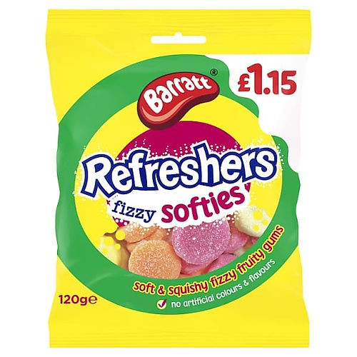 Barratt Refreshers Fizzy Softies - 12 x 120g Packs | RM Wholesale