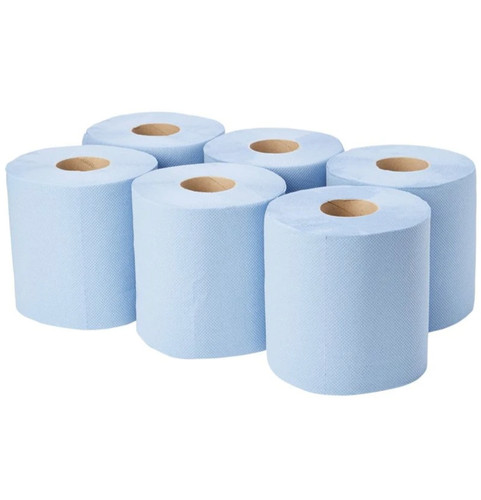 Sky Blue Value Centrefeed Paper Tissue - 6 Roll Pack | RM Wholesale