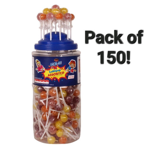 Lick-It Assorted Fruit Flavoured Lolipops - 150 Lolly Pack - Sweet ...