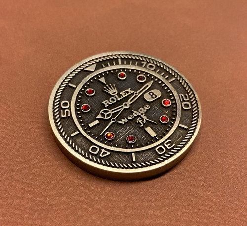 Brass Watch Face Ball Marker (Choice of Jewels) | Wedge FX