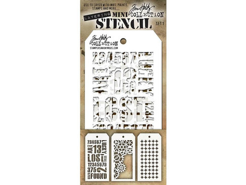 Tim Holtz Mini Stencils Set 1 | Scrapbook Supply