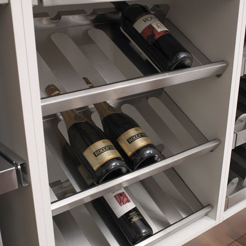 Work-Station Stainless Steel bottle shelf for tall unit | CasaLux Home