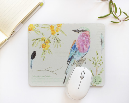 Lilac-breasted Roller Mousepad | CL Creative Studio