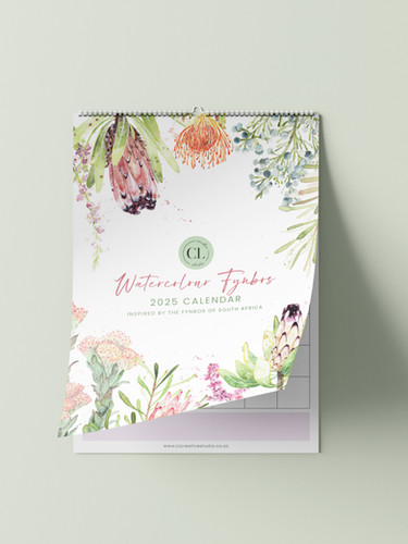 2025 Printable Calendar - Watercolour Fynbos | CL Creative Studio