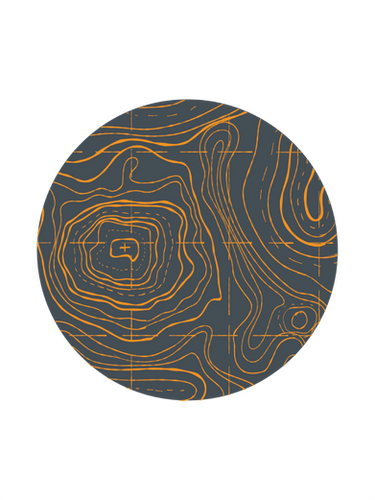 Contour Lines - License Disc Sticker | CL Creative Studio