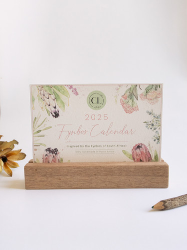 2025 Desk Calendar - Watercolour Fynbos | CL Creative Studio
