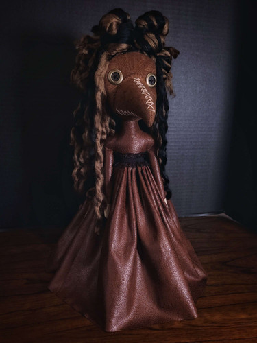 15" Handmade Plague Doctor Doll | Moody Voodies