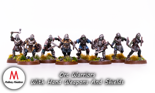 Orcs With Hand Weapons And Shields (x8) | Medbury Miniatures