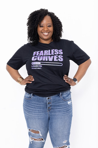 Fearless Curves Loading | Black Tee Shirt | Fearless Curves Mag