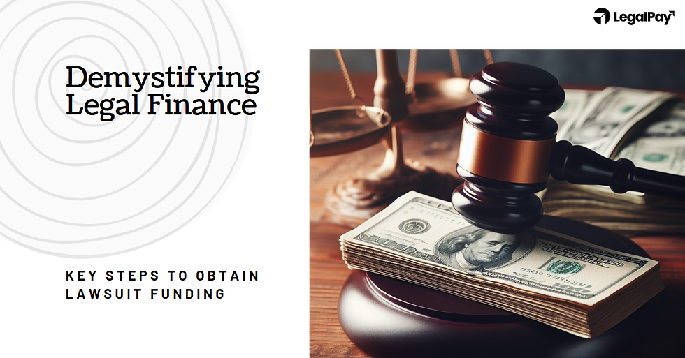 'DEMYSTIFYING LEGAL FINANCE: HOW TO OBTAIN LAWSUIT FUNDING'