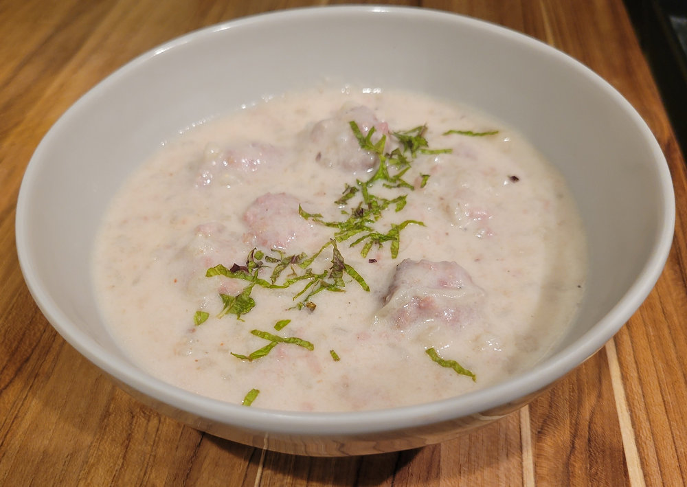 Yogurt & Barley Soup with Meatballs