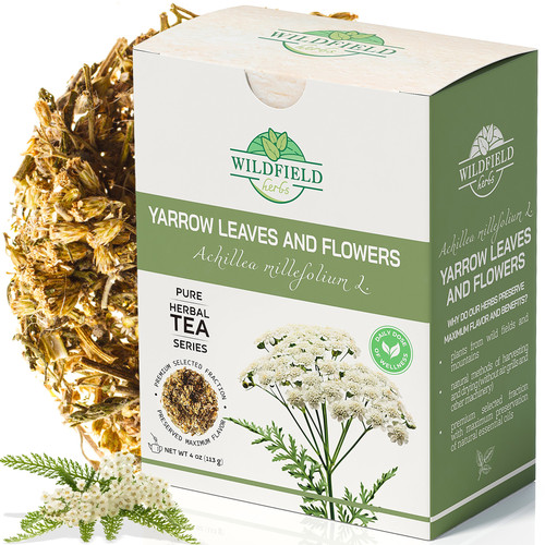 4 oz. Yarrow Herb Dried Yarrow Leaf & Flower Tea (Achillea millefolium ...
