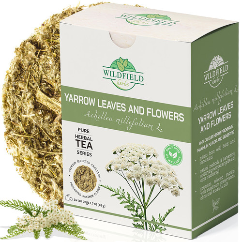 24 bags Yarrow Herb Dried Yarrow Leaf & Flower Tea (Achillea ...