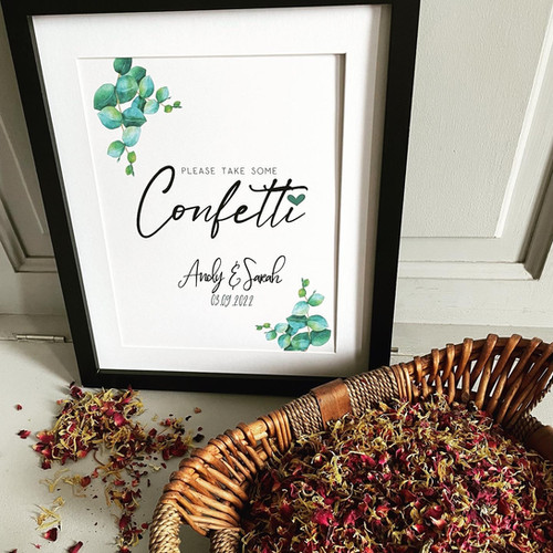 Wedding Sign for Confetti A4 (frame not included) | Imperfectly Perfect