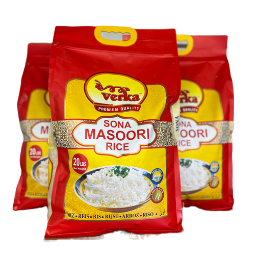 Verka Sona Masoori Rice - 20lbs | SL Shop