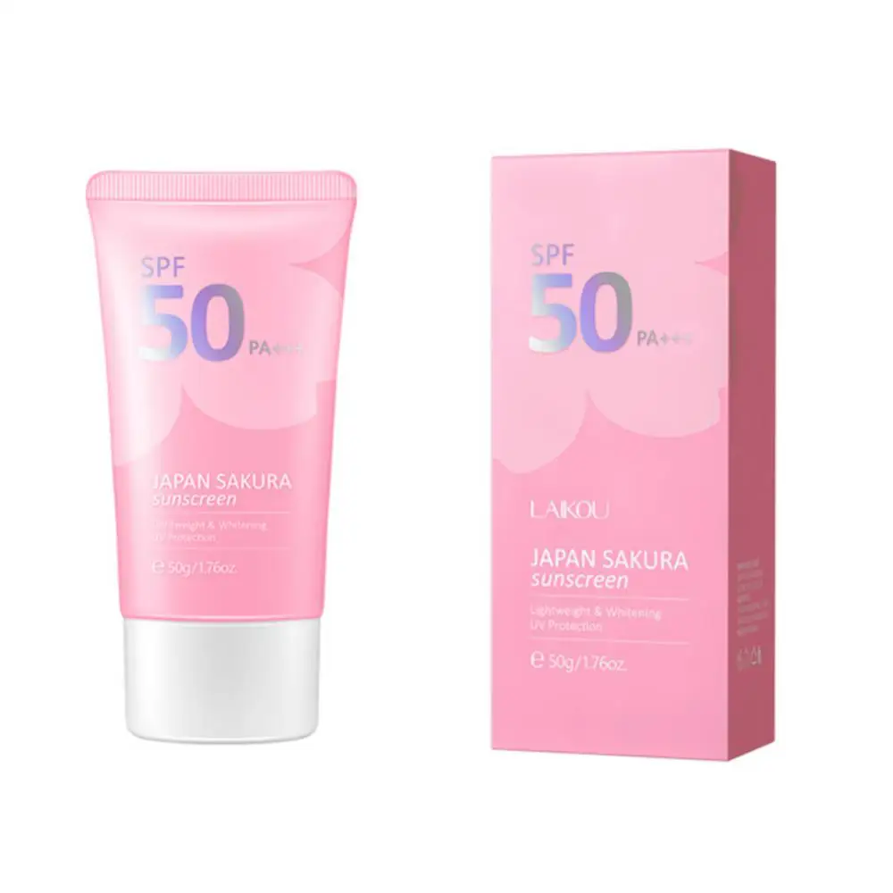 Japan Sakura Sunscreen Cream Protector SPF50 Facial Sun Block 50g ...