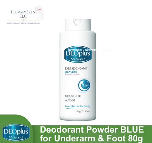 DEOplus Deodorant Powder for Underarm & Foot 80g | ILuvmySkin