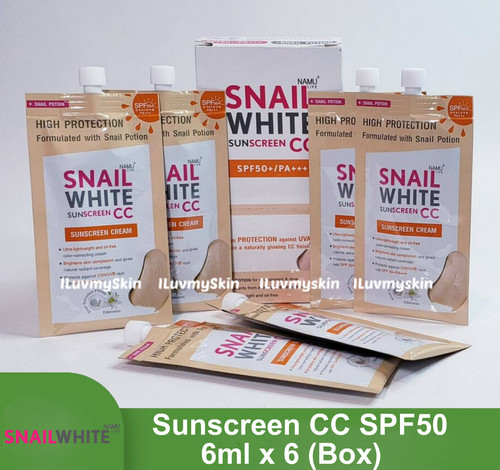 Snail White CC Sunscreen SPF50+/PA+++ 6ml x 6 (Box) | ILuvmySkin