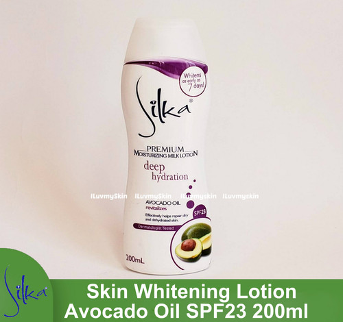 Silka Premium Moisturizing Milk Whitening Lotion with Avocado Oil SPF ...