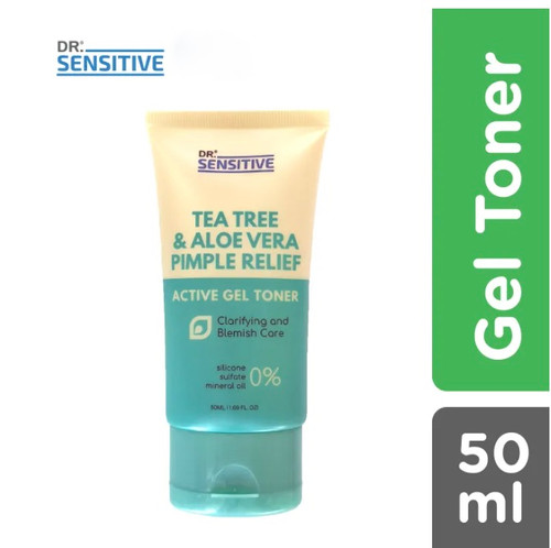 Dr. Sensitive Tea Tree & Aloe Vera Pimple Relief Active Gel Toner 50ml | ILuvmySkin