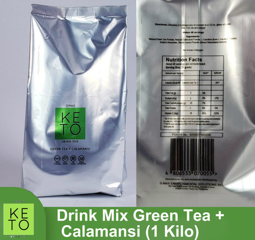 Gmax Keto Drink Mix Green Tea + Calamansi (1 Kilo) | ILuvmySkin