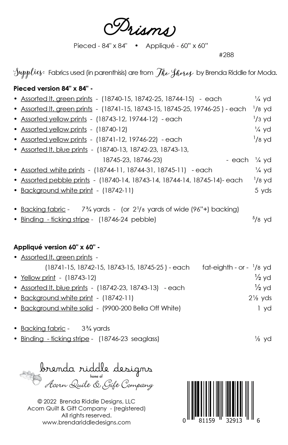 Brenda Riddle PRISMS Quilt Pattern | Mysite