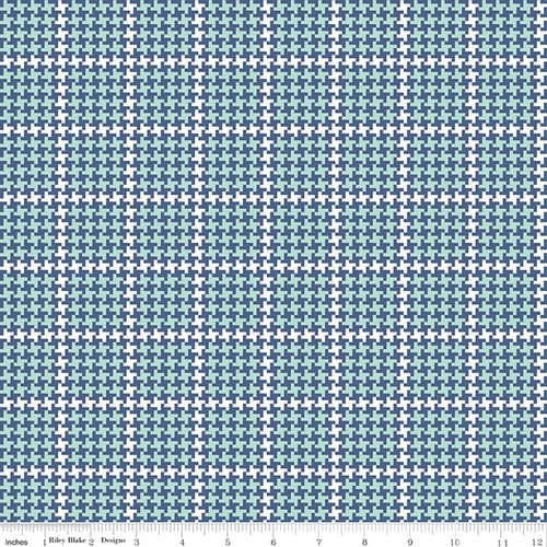 Enchanted Meadow 11554D Blue Houndstooth Riley Blake | Mysite