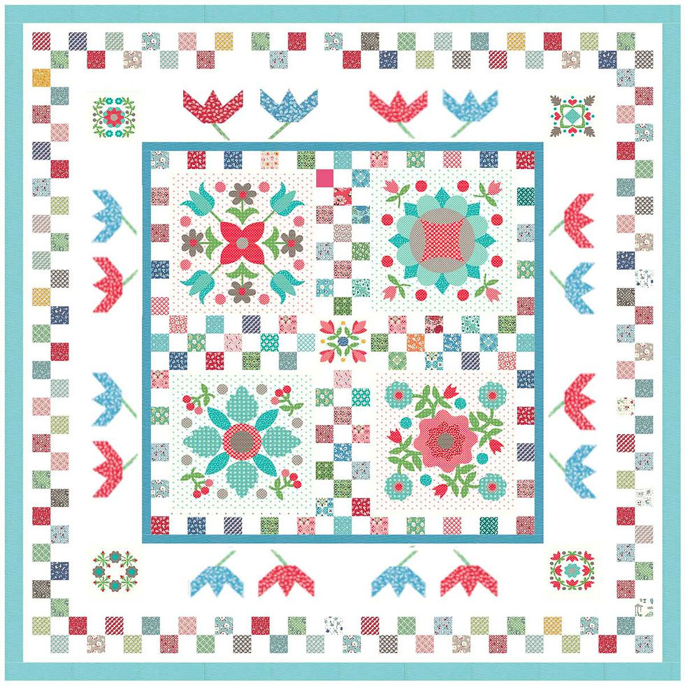 FLEA MARKET MEDLEY Charm Panel Quilt Pattern | Mysite