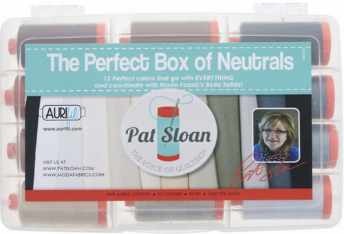 Aurifil Thread PAT SLOAN'S PERFECT BOX OF NEUTRALS COLLECTION - 12 ...
