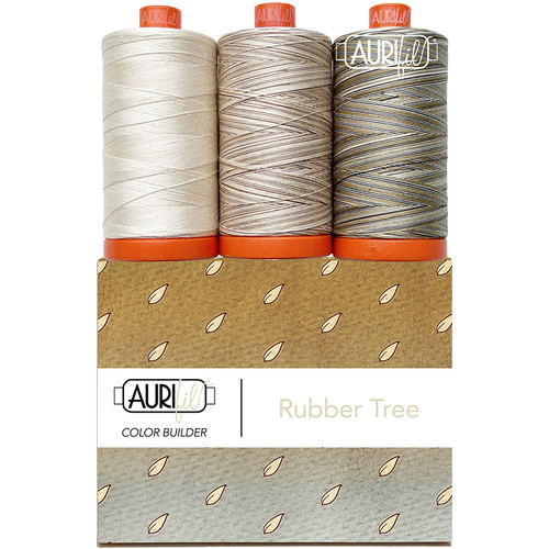 Aurifil Thread COLOR BUILDER Rubber Tree 3 spools 50wt | Mysite