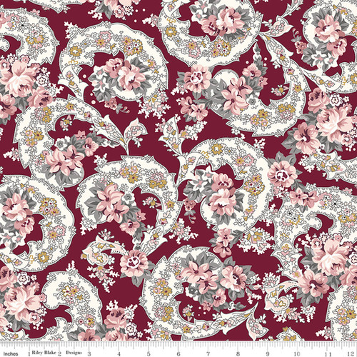Exquisite 10701B Burgundy Paisley Riley Blake | Mysite