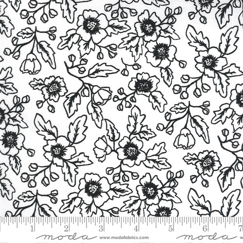 Midnight Magic 2 24100 11 White Floral Moda April Rosenthal | Mysite