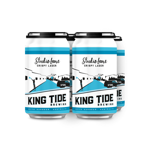 STUDIO LANE - CRISPY LAGER - 3.8% (Mid Strength) | King Tide Brewing